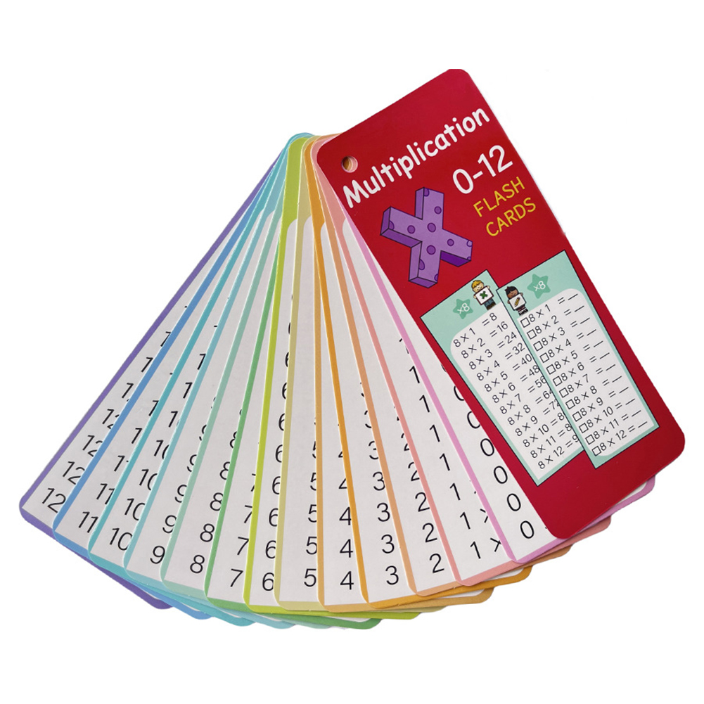 SF 0-12 Times 14Pcs Table Cards Multiplication Charts Self Check Math ...