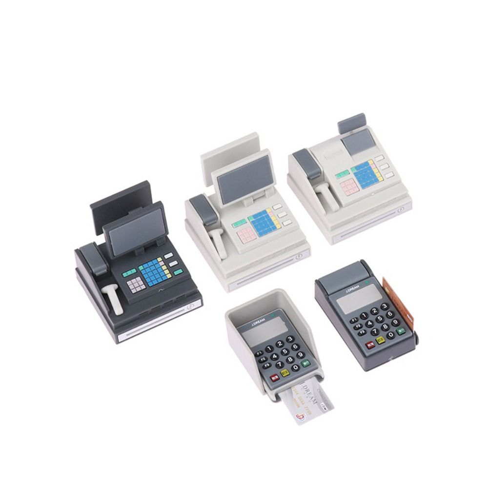 Diy Dollhouse Pos Machine Playing House Doll Supermarket Cashier Scene ...