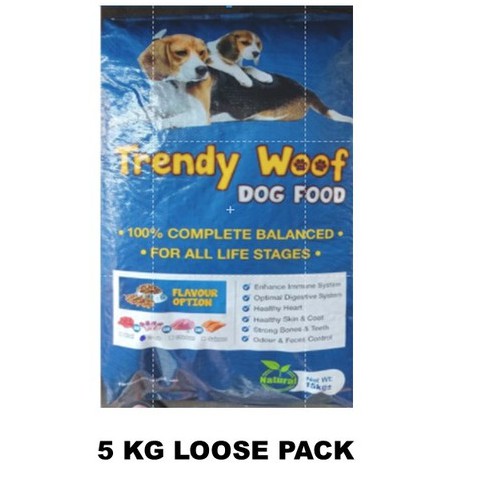 LOOSE PACK 5KG - TRENDY WOOF DOG FOOD 5KG LOOSE PACK | Lazada