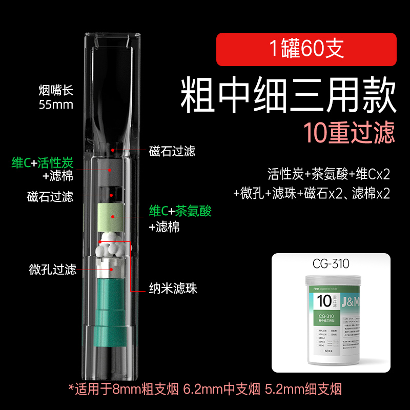 Penapis Pemegang Rokok a Sekali Rokok Mulut Penapis Tar Lelaki Tebal ...