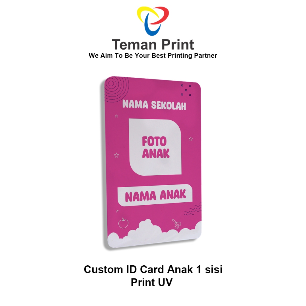 Teman Print [1 Sisi] Cetak Kartu Tanda Pengenal Anak ID Card Nama Anak ...