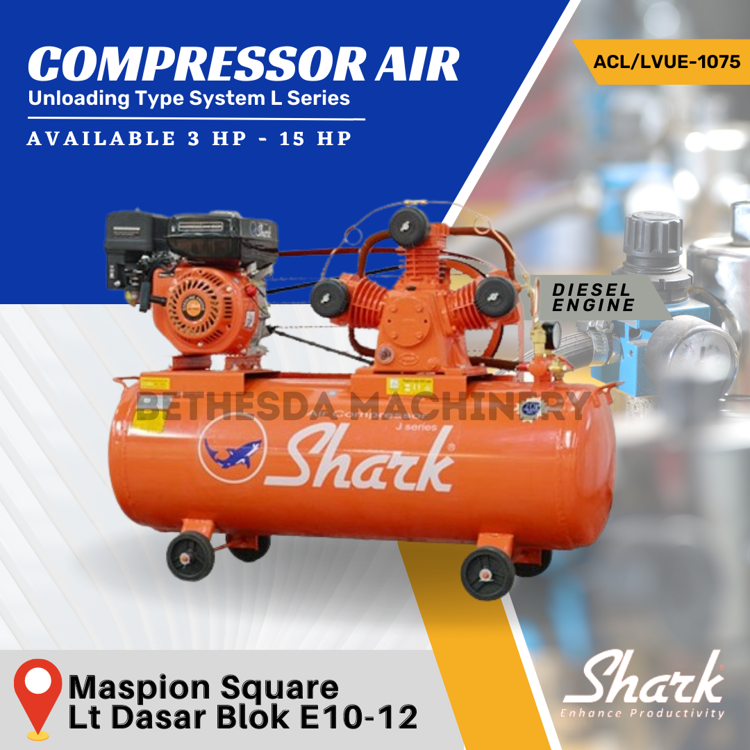 Mesin compressor / kompresor udara / kompresor listrik 7.5hp shark ...