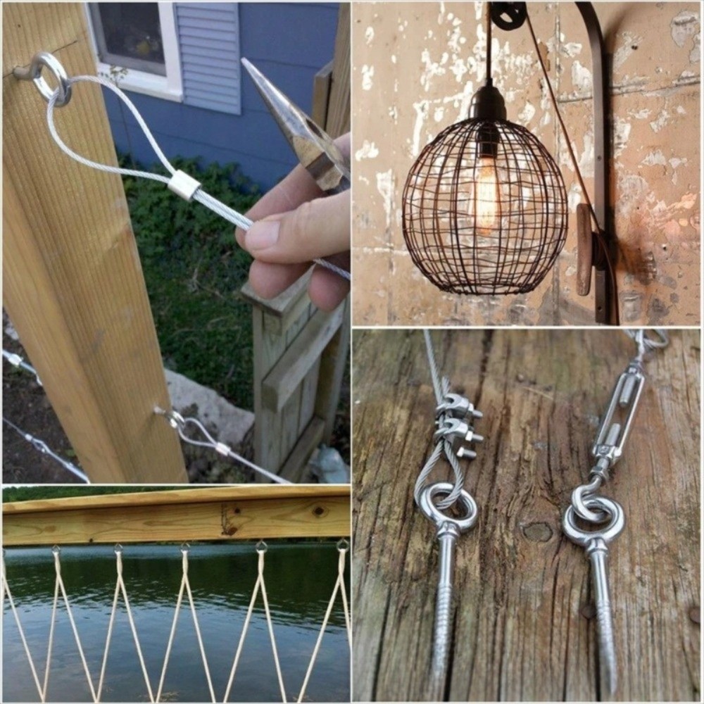 Hanging Rope Stainless Steel Stainless Steel Wire Rope Aluminum Sleeve ...