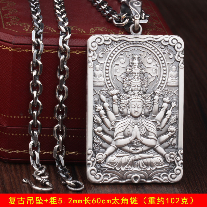【Fresh designs】Thousand-Hands Guanyin Pendant for Mouse Male 999 ...