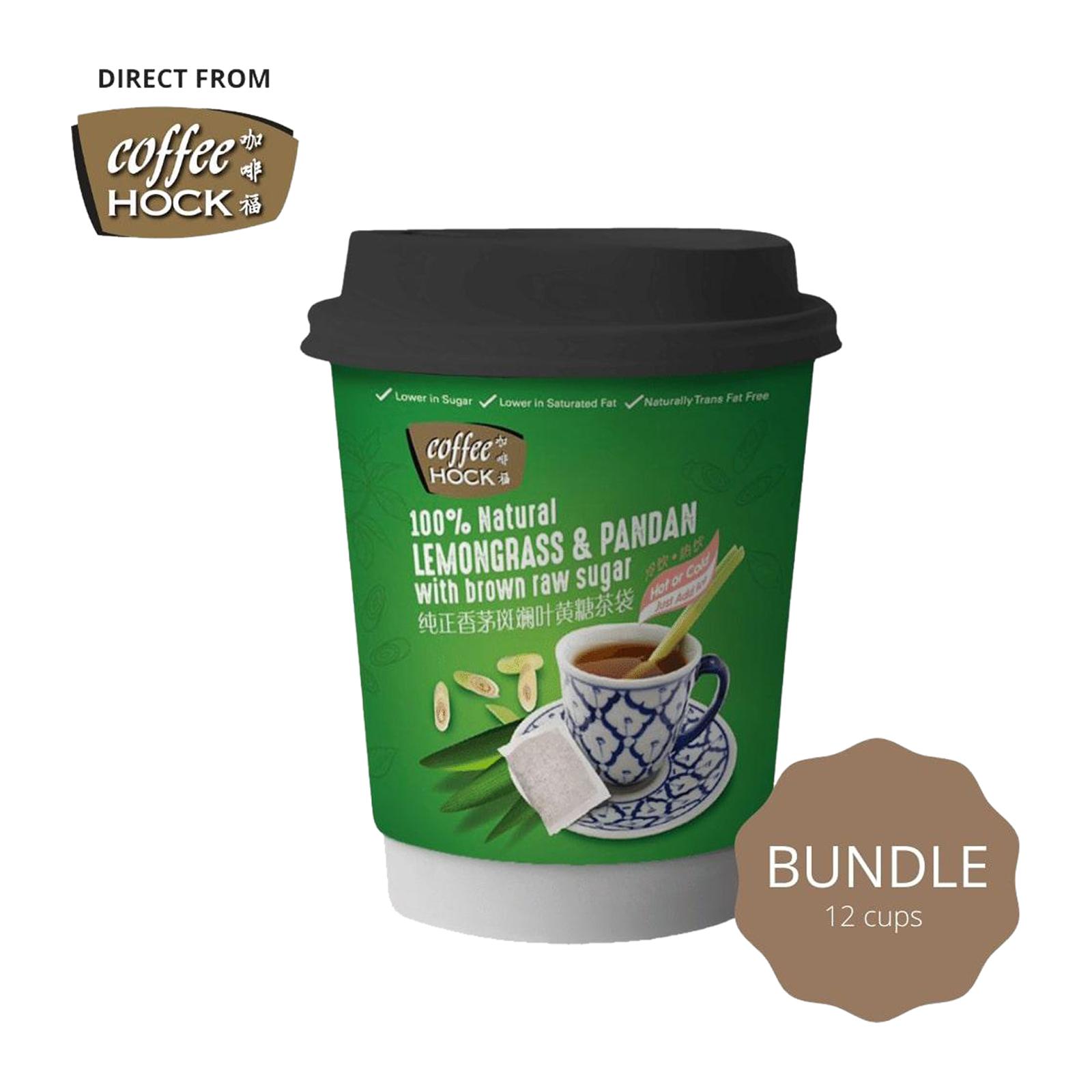 Coffeehock Bundle Of 12 2-In-1 100-Percent Lemongrass And Pandan Tea ...