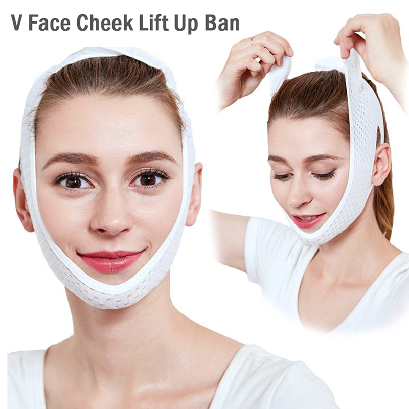 Breathable V Face Cheek Lift Up Band Face Thin Mask Reduce Double Chin ...