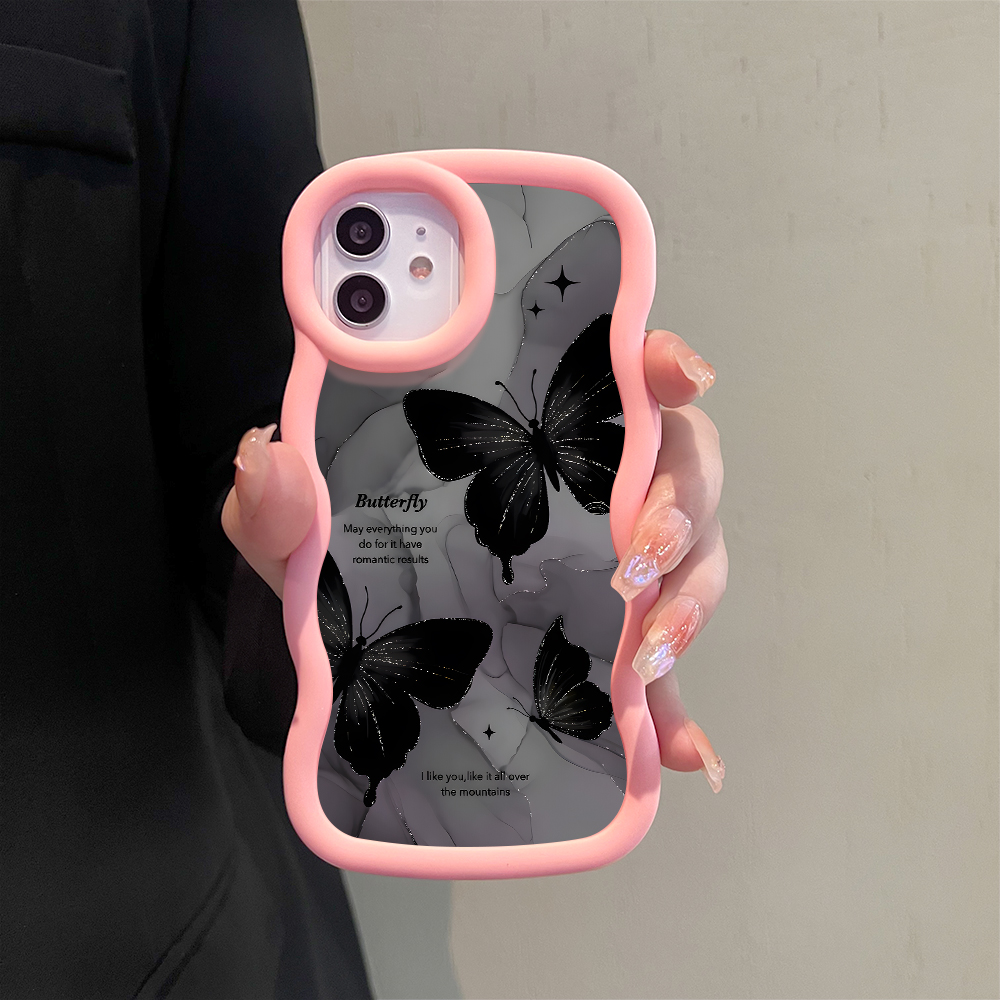 Hontinga for Samsung A05S A05 A04S A03S A03 A04E A04 A02S M02S Back Cover Black Butterfly ...