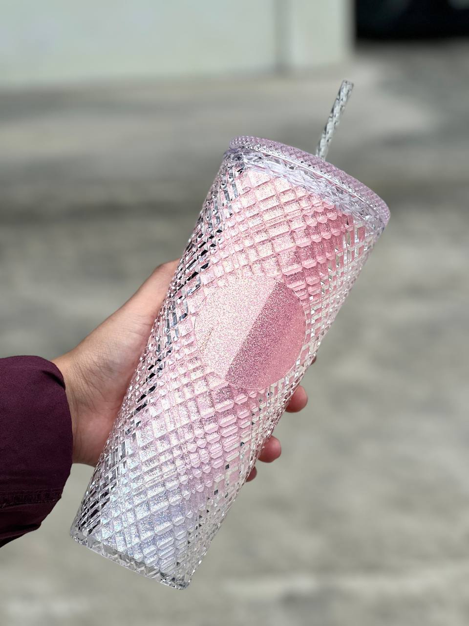 Reusable Tumbler Cup With Straw Studded/Crystal/Mermaid Series ...