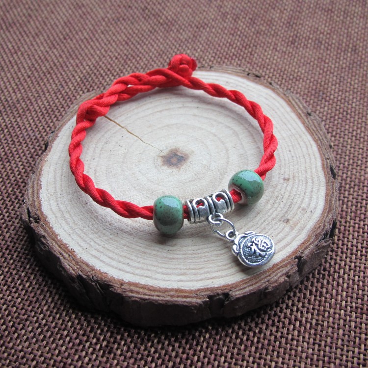 【Hottest Trends】Haotian Ceramic Jewelry Hand-woven Red Rope Couple ...
