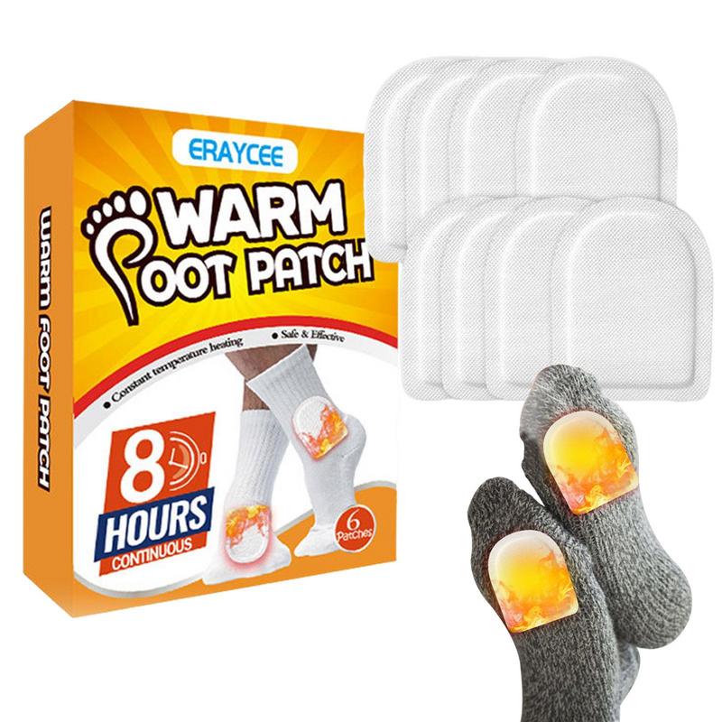 6 Pcs Adhesive Toe Warmers Foot Hand Warmers Winter Warm Foot Patch ...