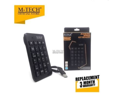Keyboard numeric m-tech usb 2.0 wired membrane cashier accounting ...