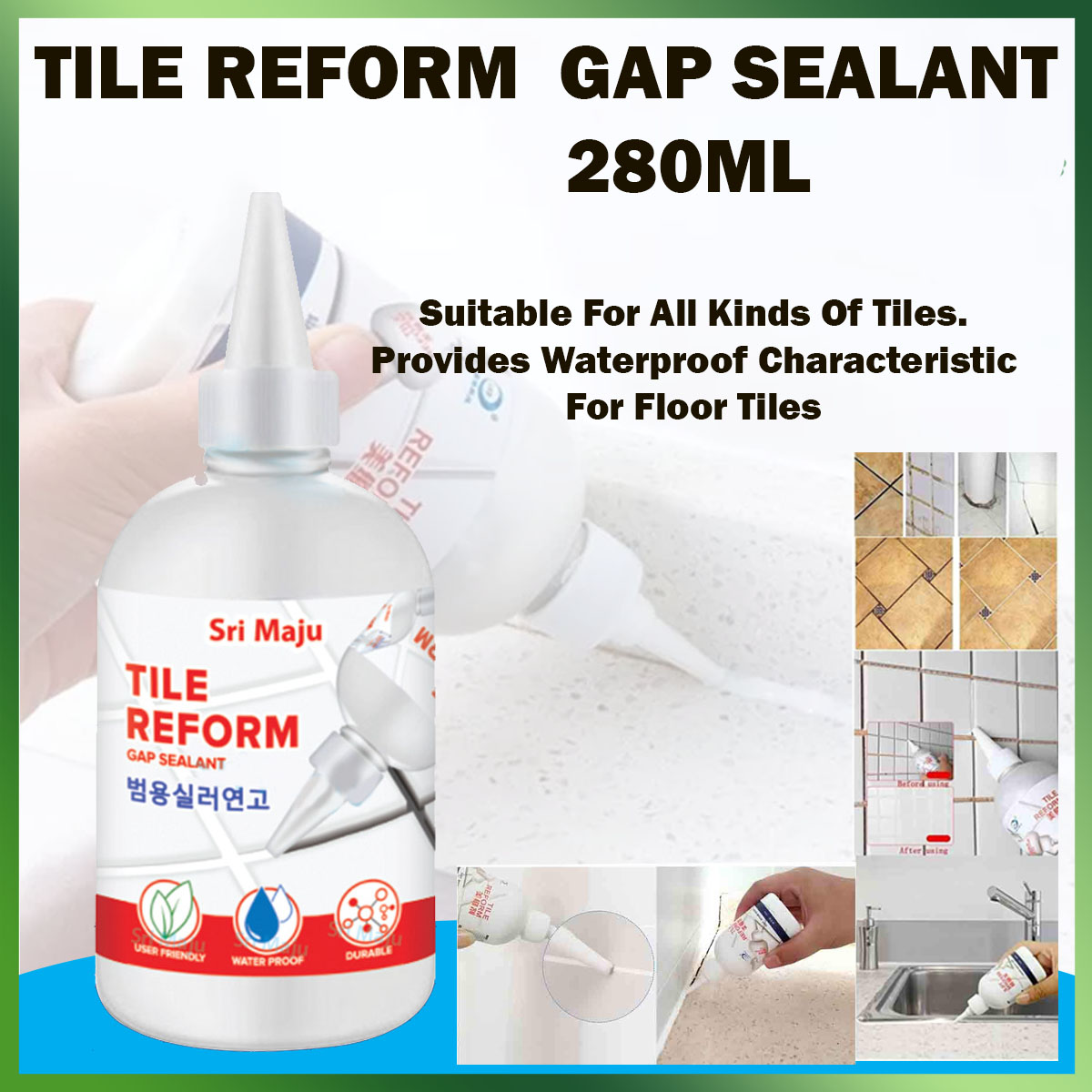 Rak 150ml/280ml Whitener Tile Reform Repair Sealer Grout Crack Filling ...