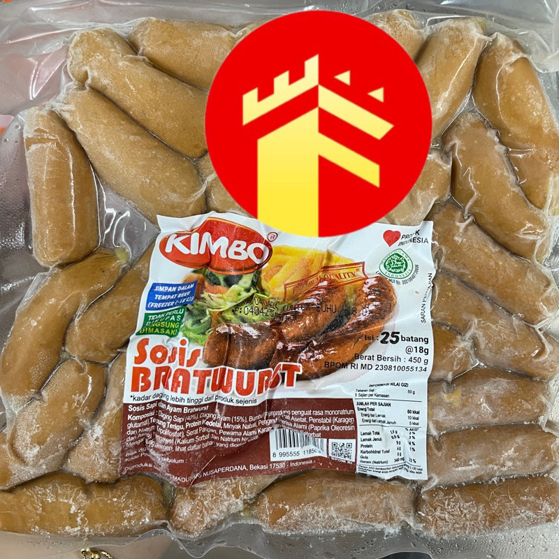SOSIS BAKAR KIMBO 450 GR ISI 25 KIMBO BRATWURST ORIGINAL COCKTAIL KIMBO ...