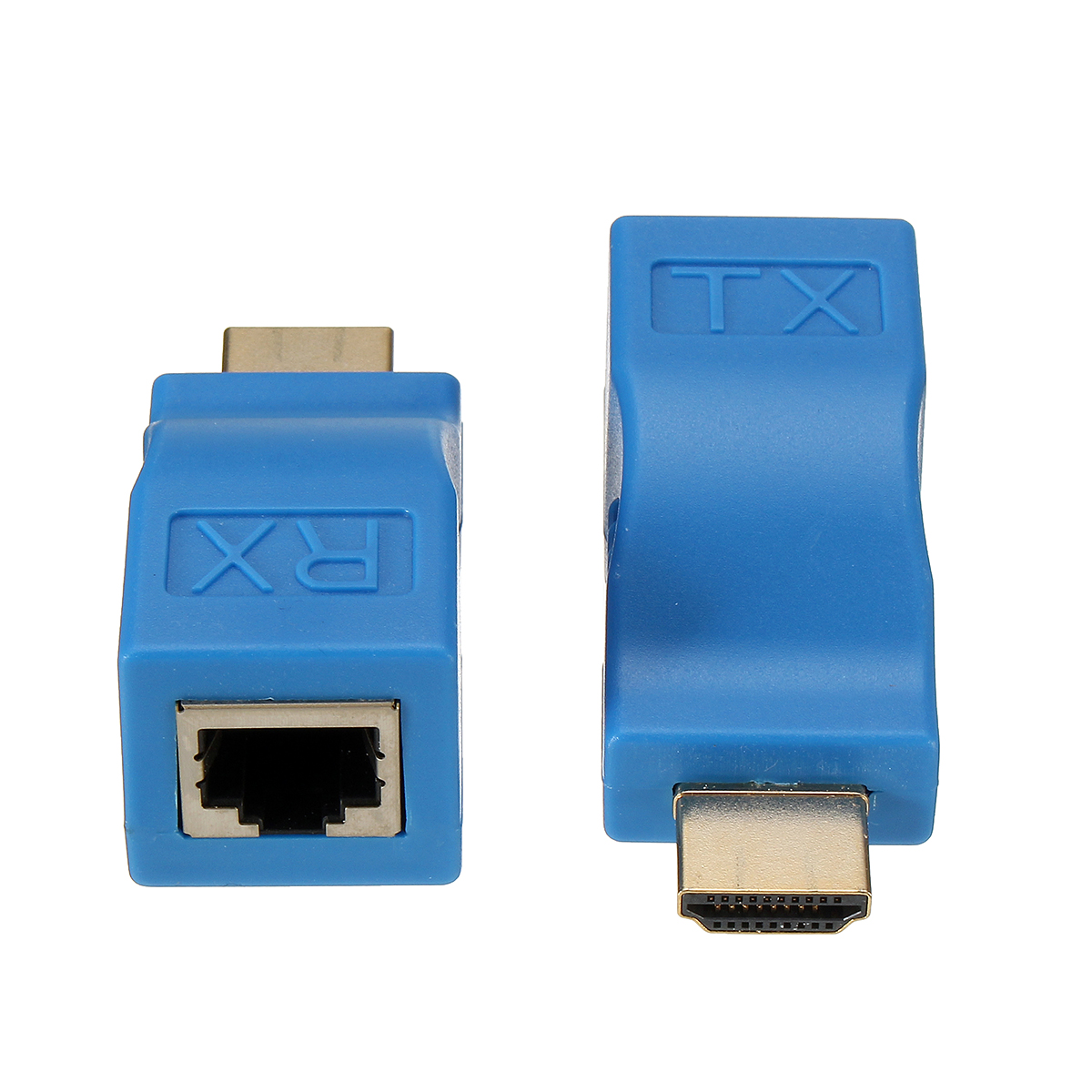 2 pcs 4K Computers 1080P 3D HDMI Extender Over Single RJ45 Cat 5e/6 ...
