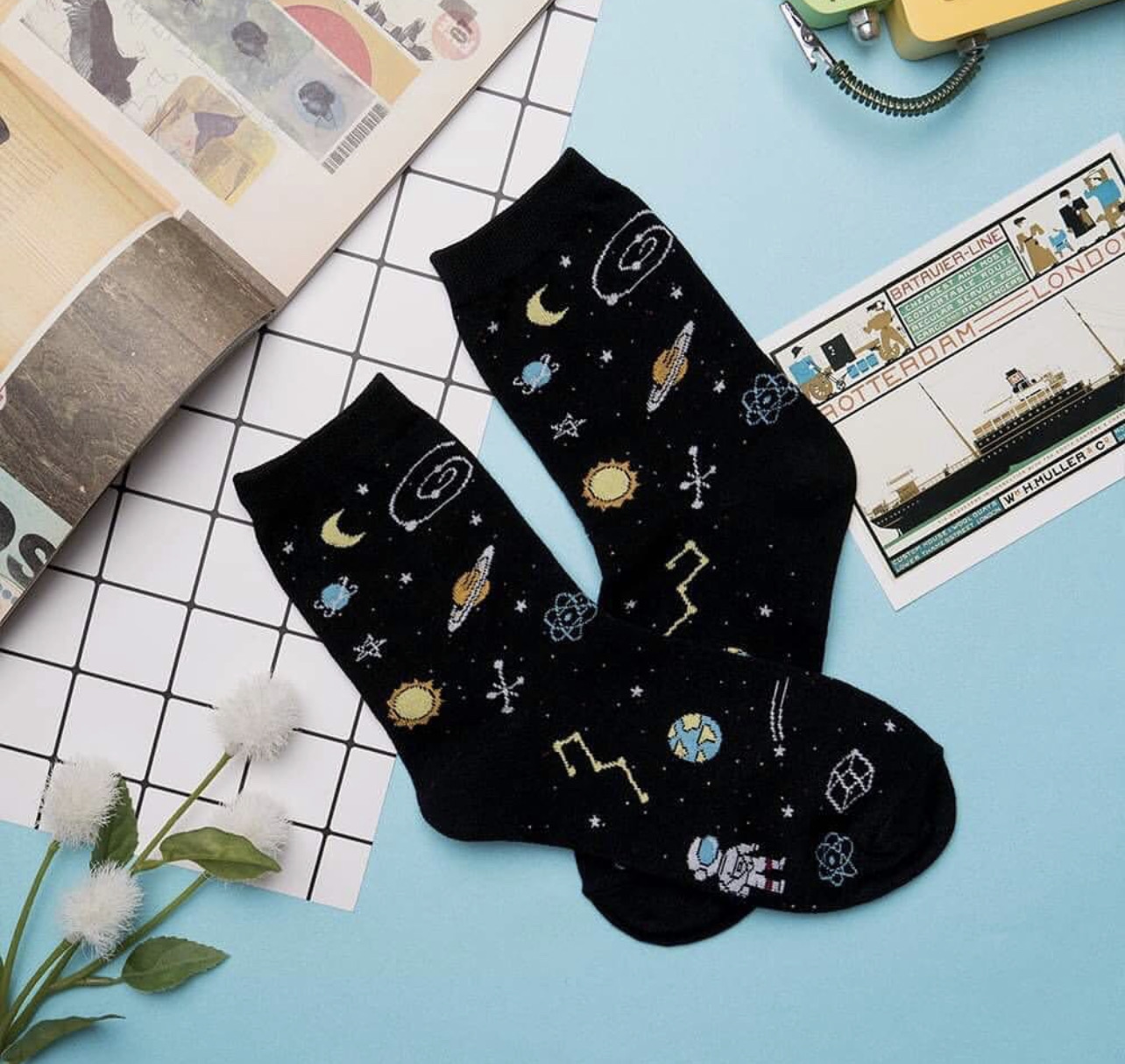 Korean Socks - Sun Moon Space Constellation Socks - Iconic Socks ...