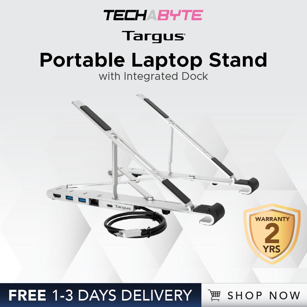 Targus Portable Laptop Stand + Integrated Dock | Lazada Singapore