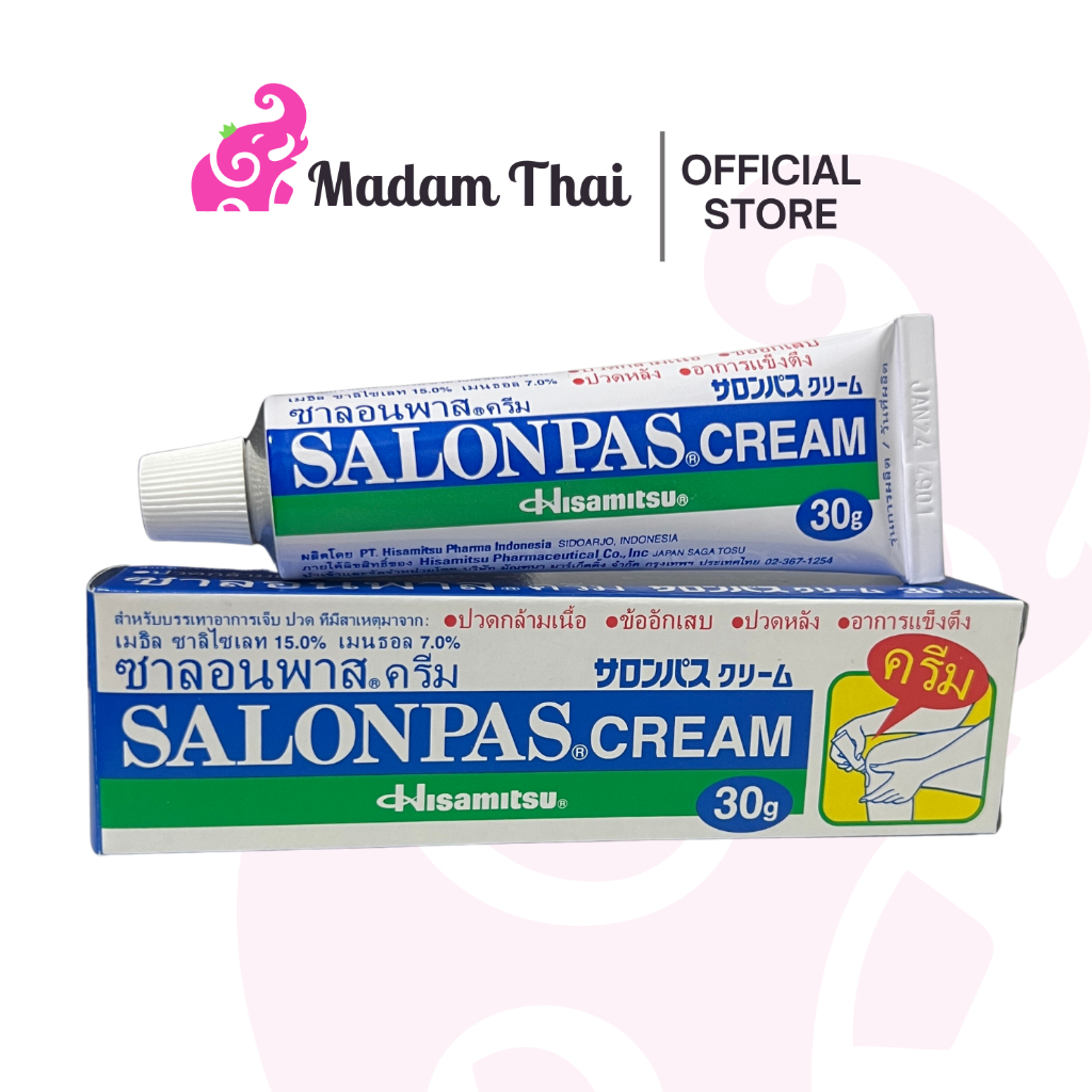 30g SALONPAS CREAM Pain Relief Cream Thailand Authentic | Lazada PH