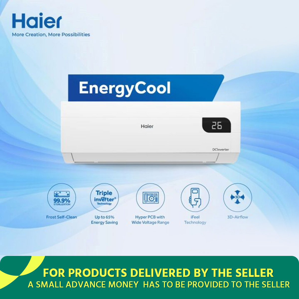 Haier Official from Haier 1.6 Ton 19000BTU CleanCool Inverter AC [HSU ...