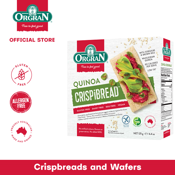 Orgran Gluten Free Multigrain Crispbread with Quinoa 125g | Lazada