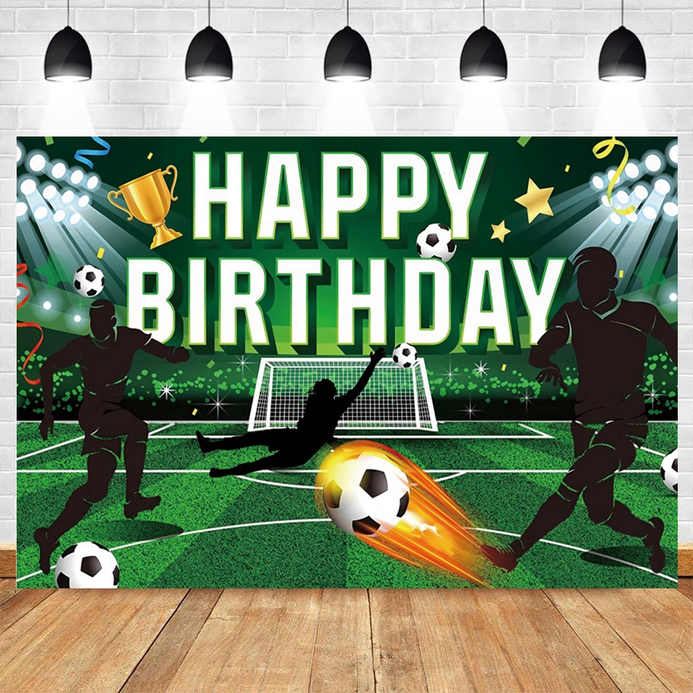 Football Photography Backdrop For Boy Birthday Party Decor Real Madrid ...