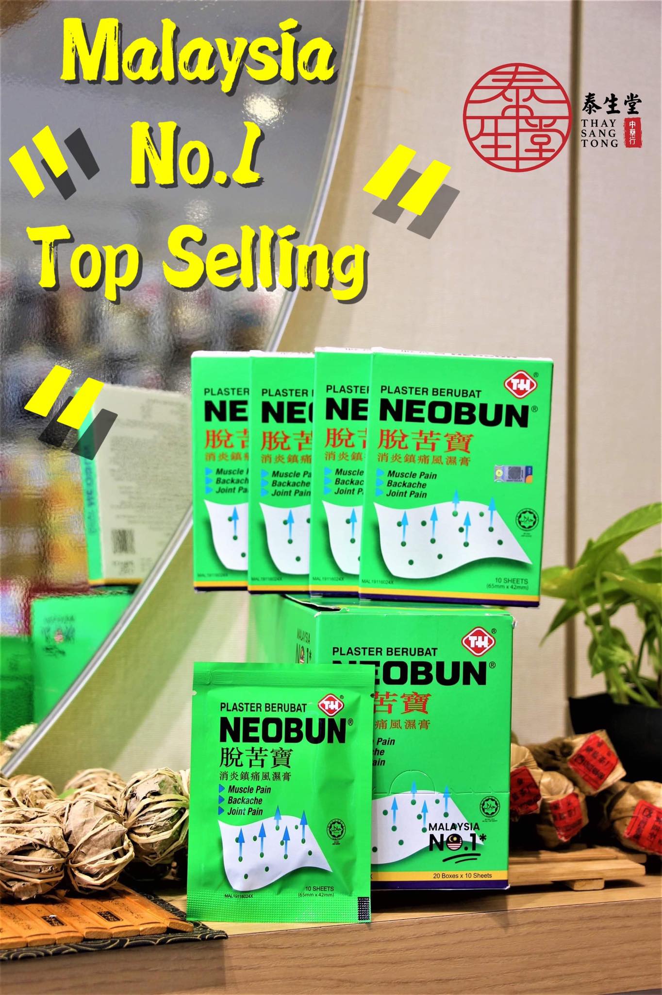 NEOBUN PLASTER BERUBAT/脱苦宝消炎镇痛风湿膏/10 SHEETS | Lazada