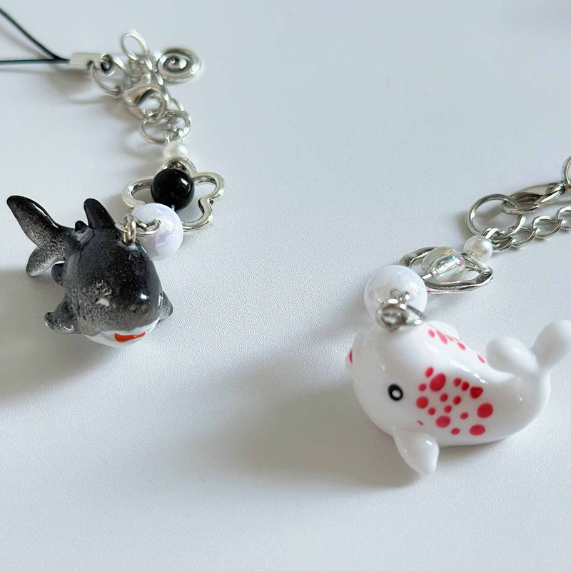1PC Summer Handmade Beaded Wave Point Shark Hanging Pendant Charm ...