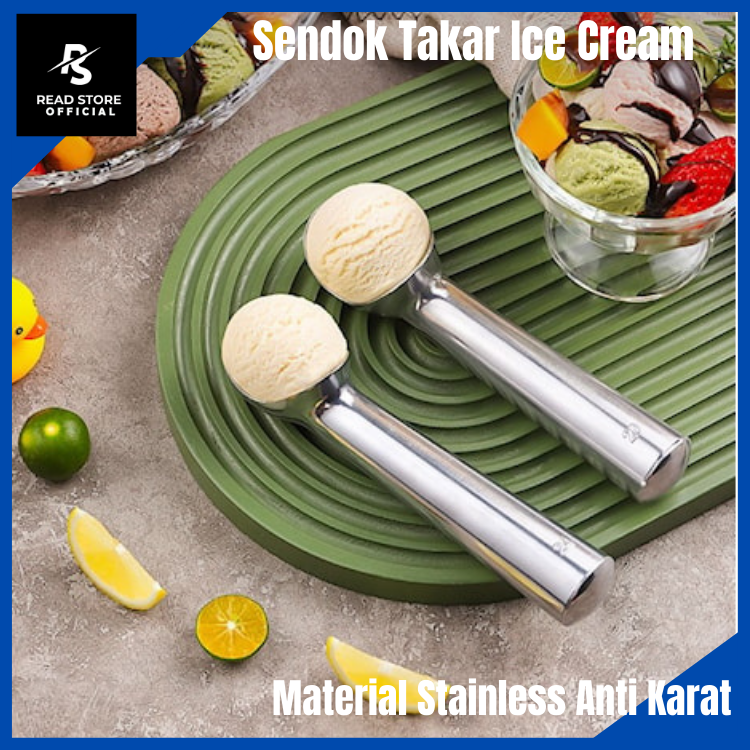 Sendok Es Krim Scoop Ice Cream Spoon Scop Takar Gula Kopi Stainless ...