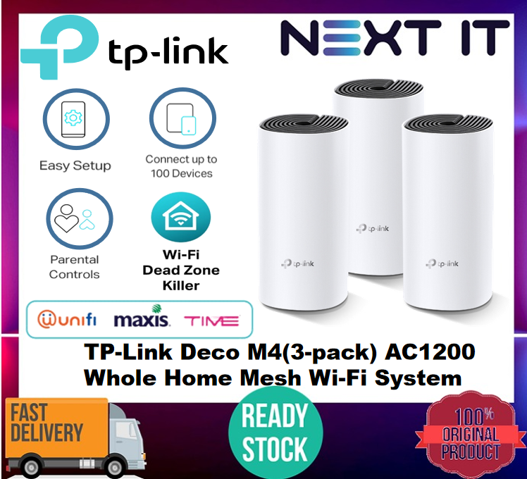 TP-Link Deco M4 (3 packs) Whole Home Mesh Wi-Fi System | Lazada