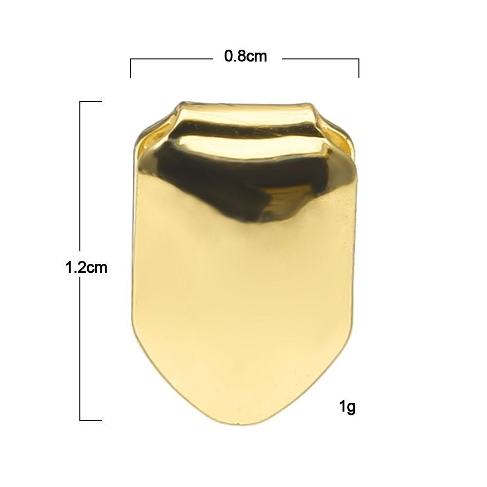 4Colors Trendy Hip Hop Unisex Single Tooth Caps Gold Teeth Set Solid ...