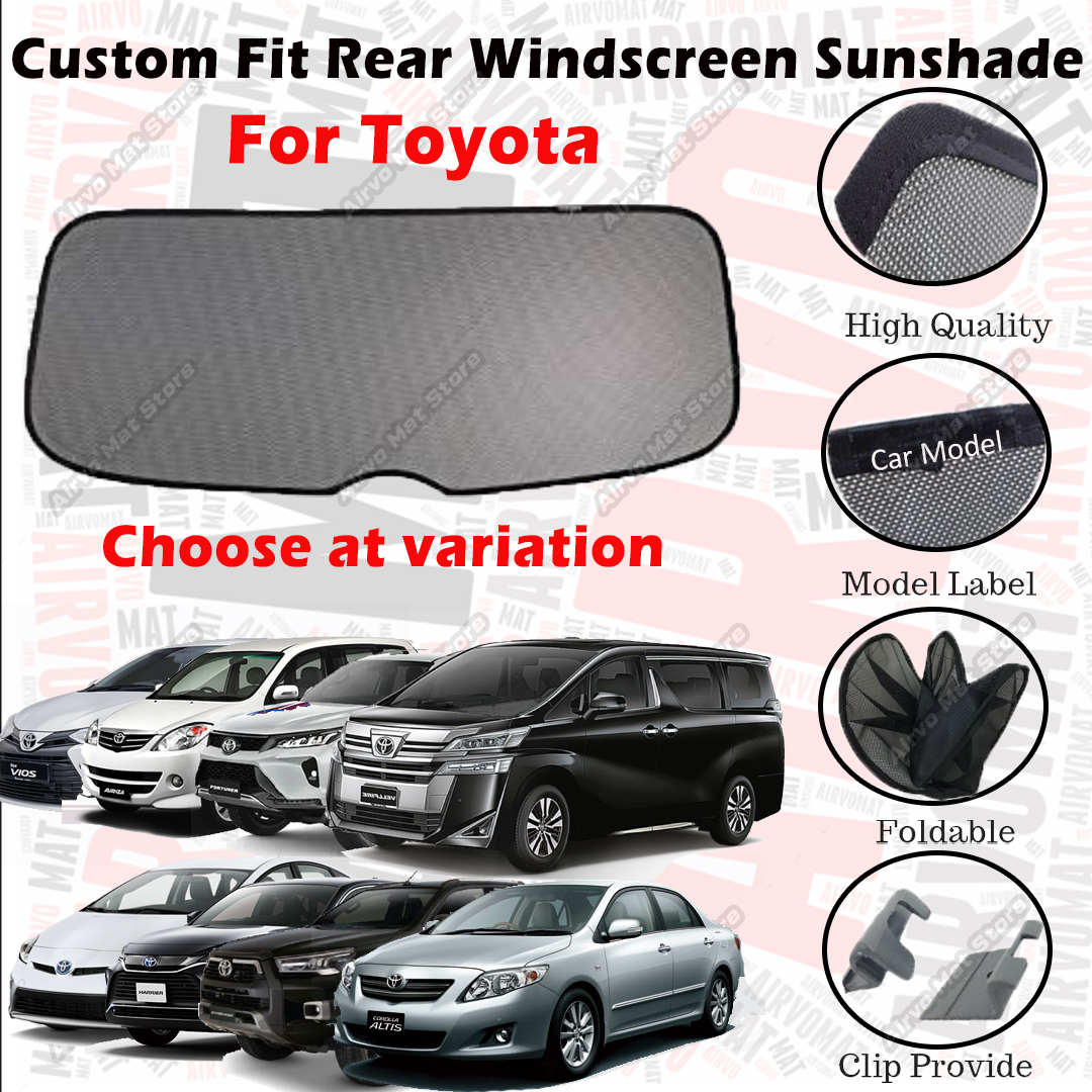 Custom Fit Rear Windscreen Car Sunshade / Sunshades For Toyota Harrier ...