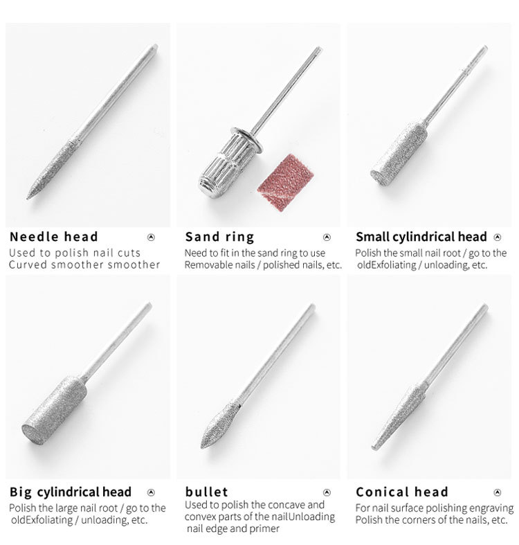 เครื่องเจียรไฟฟ้า เครื่องเจียร์ mini โลหะ nail modifier 6 หัว ...