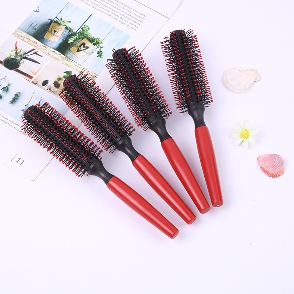 DIY Curly Hair Styling Round Comb Anti-static Hairdressing Roller Comb ...