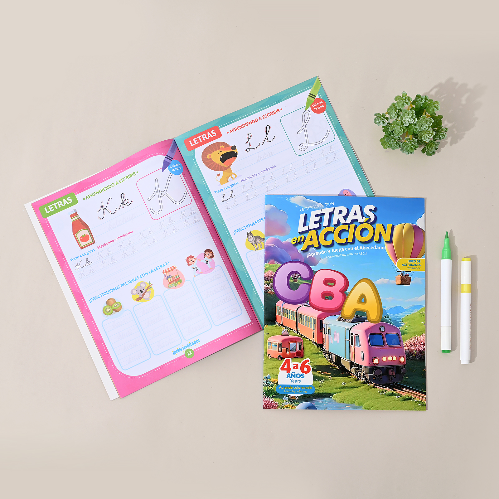 1/4Pcs Educational Spanish Coloring Book for Ages 3+ – Alphabet ...