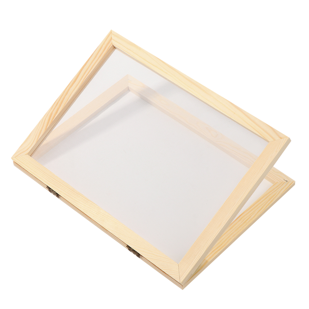 Multi-size Learning Wood Handcraft Wooden Mesh Mold Paper Making Screen ...