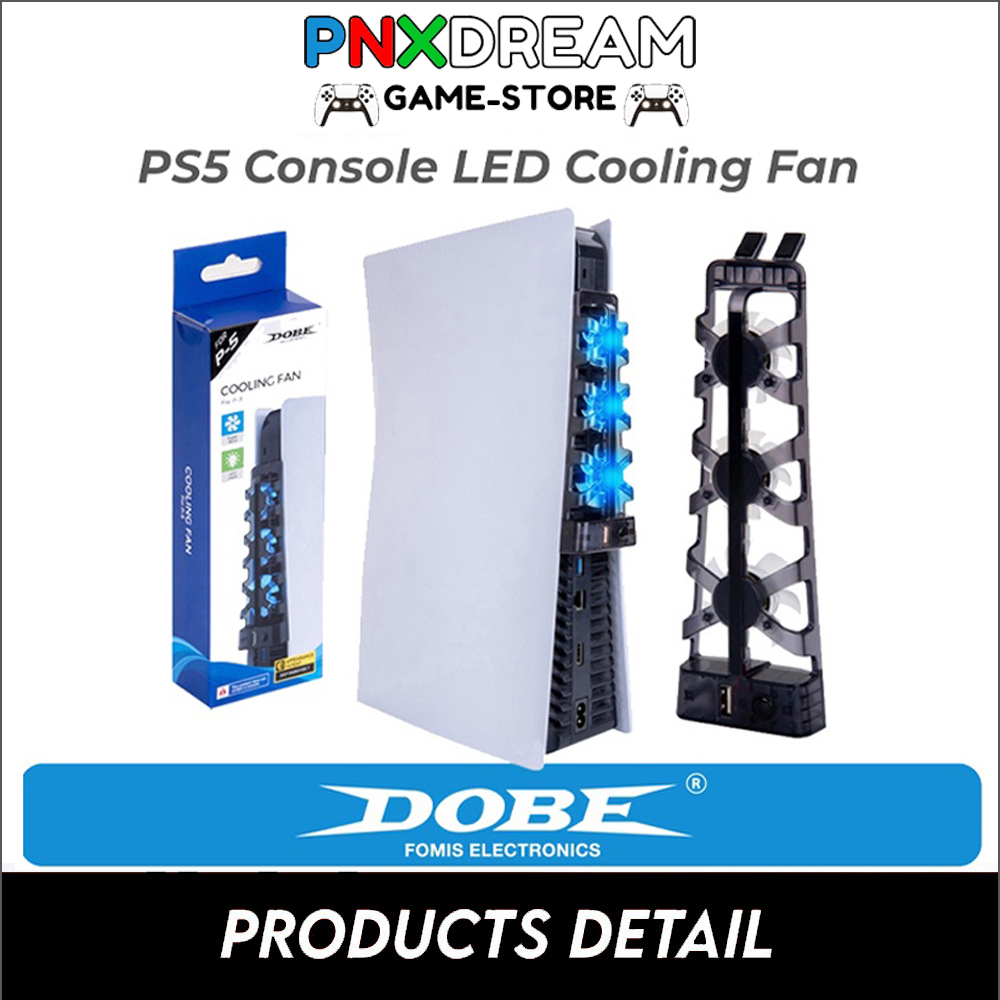 🇲🇾 DOBE PS5 Cooling Fan Three Hight Speed Fan With Blue LED Lightning ...