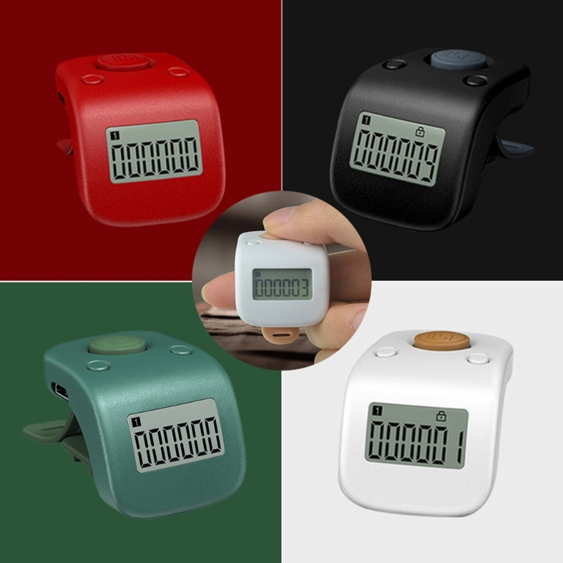 【HOT SALE】 Portable Digital LCD Finger Ring Tally Counter Multi-color 6 ...