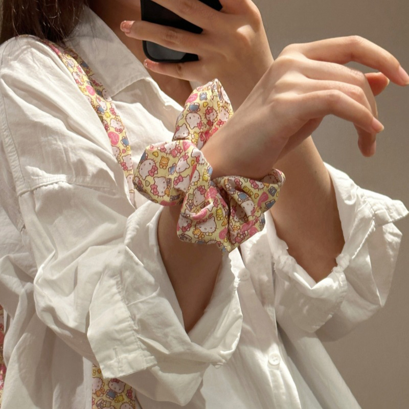 Sanrio Hair Ropes Cute Hello Kitty Large Intestine Hair Ring Girly ...