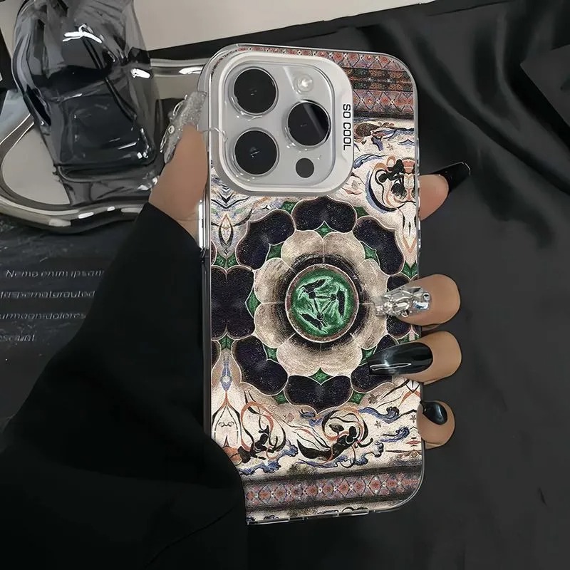 【Inventory ready 】Traditional Chinese Style Lotus Pattern Phone Case ...