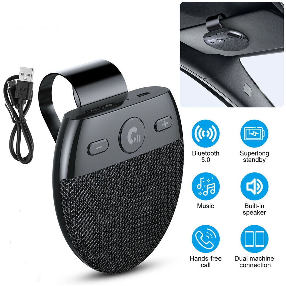 【100%-original】 Vehicle Car V5.0 Speakers Handsfree Car Kit Hands-Free ...