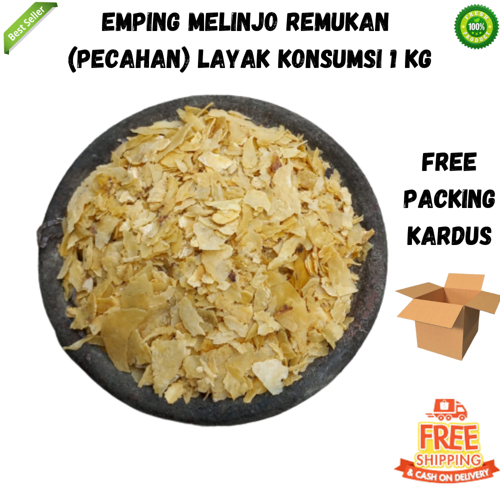 EMPING MELINJO MENTAH REMUKAN (PECAHAN) RASA ORIGINAL 1 KG | Lazada ...
