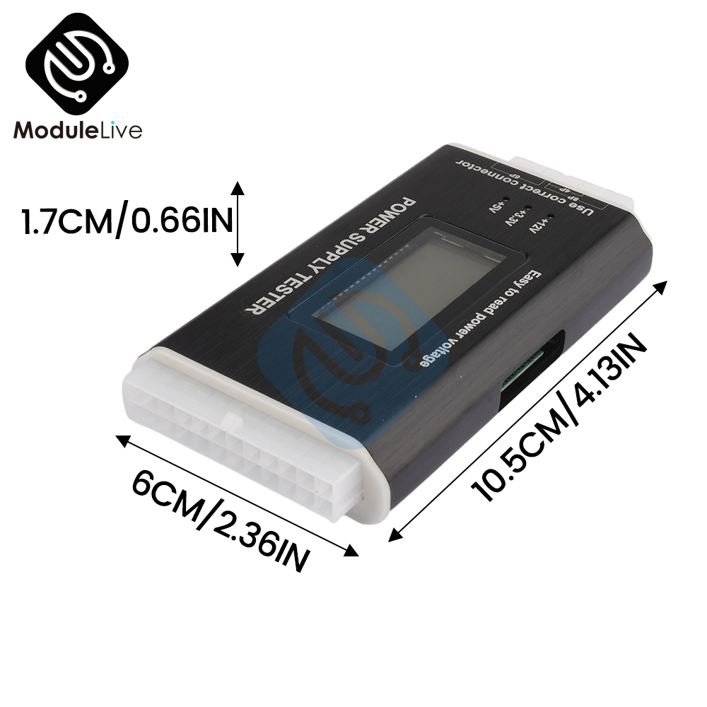 Digital Lcd Power Supply Tester For Pc 20/24 Pin 4 Psu Atx Btx Sata Hdd ...