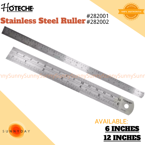 HOTECHE STAINLESS STEEL RULLER 6 INCHES / 12 INCHES | Lazada PH