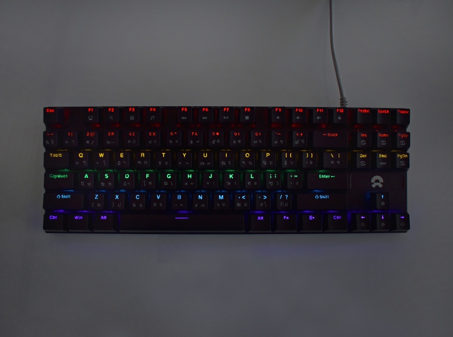 คีย์บอร์เกมมิ่งOKER K425 บลูสวิสต์ TKL MIXED BACKLIT Mechanical backlit ...