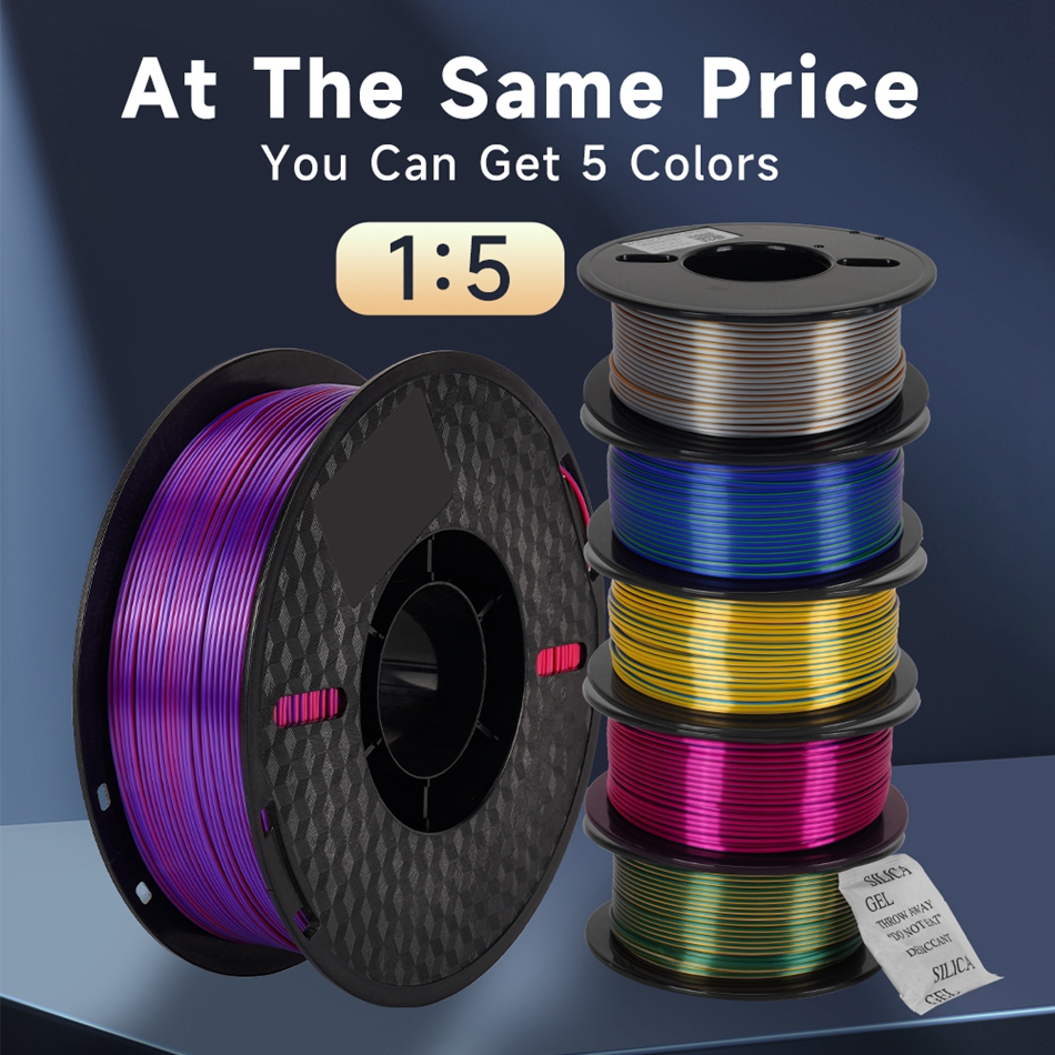 【Special Promotion 】200g PLA 3d Printer Filament Silk PLA Tricolor Multicolor Silk High Quality ...