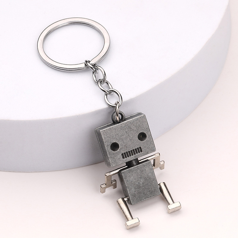 Creative Movable Robot Keychain Cartoon Pendant Keyring Bag Hanging ...
