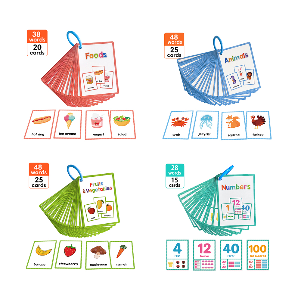 85 Cards Include 162 Words Kids Montessori Educational Flash Cards Set ...