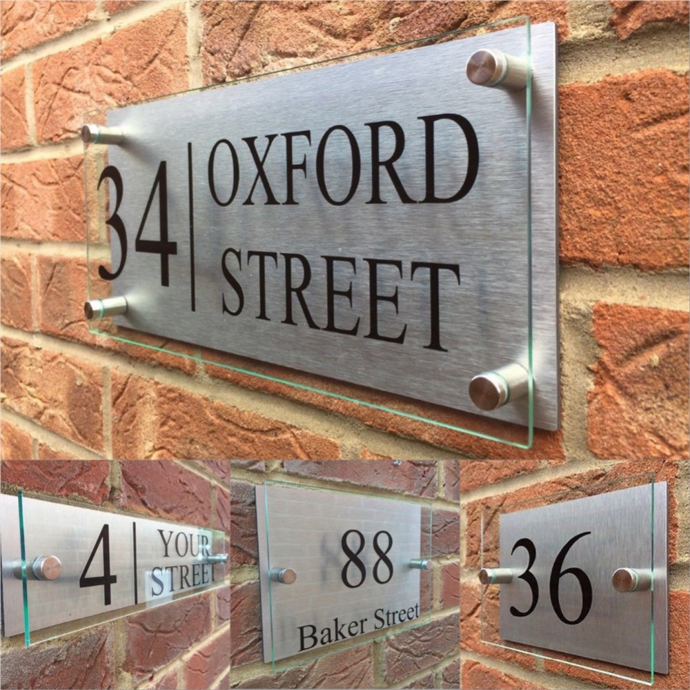 【TopazTrove】Customized Transparent House Number Signs Door Plates ...