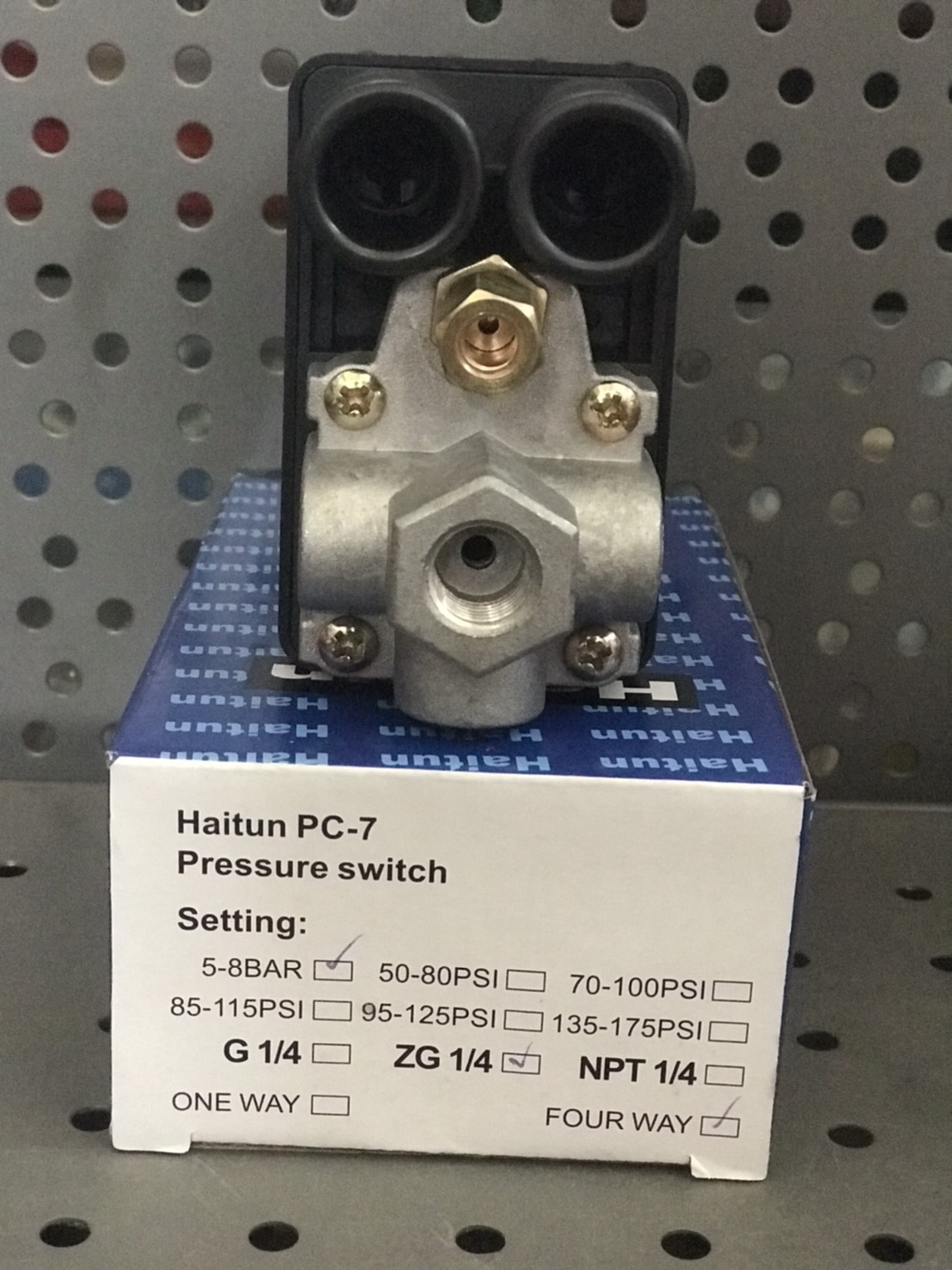 Pressure Switch PC-7 (4 WAY) เพรชเชอร์สวิทช์ ปั๊มลมโรตารี่ และออล์ยฟรี ...