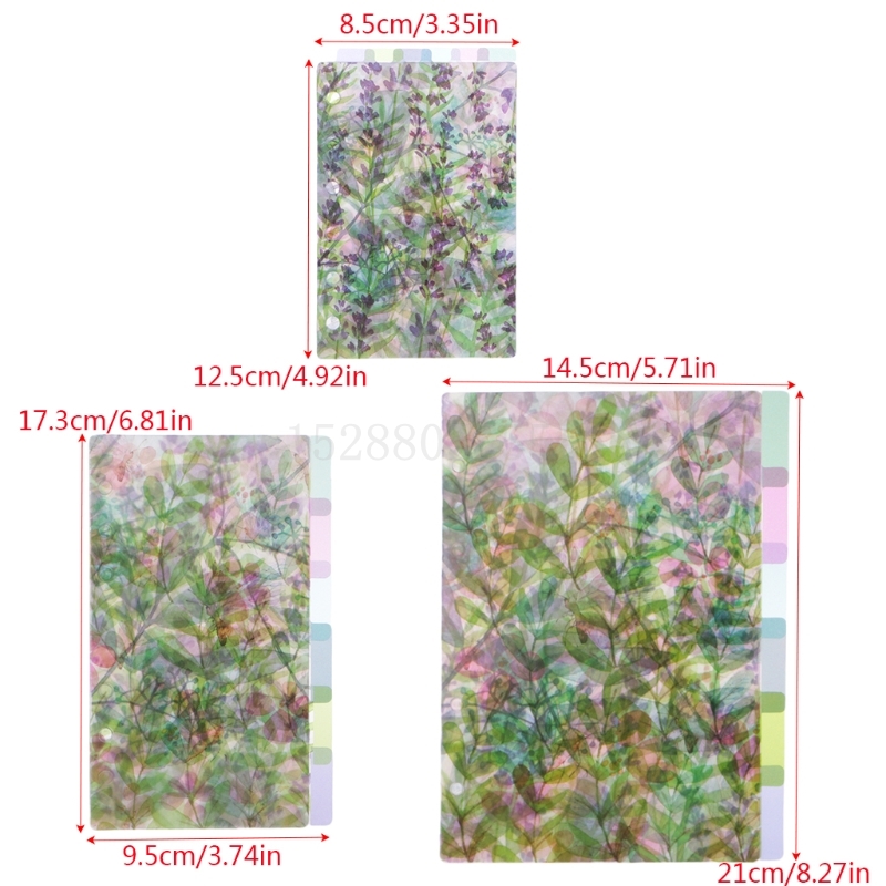 【The Quiet Page】A5 A6 A7 Catoon Clear Divider Index Pages Classified ...