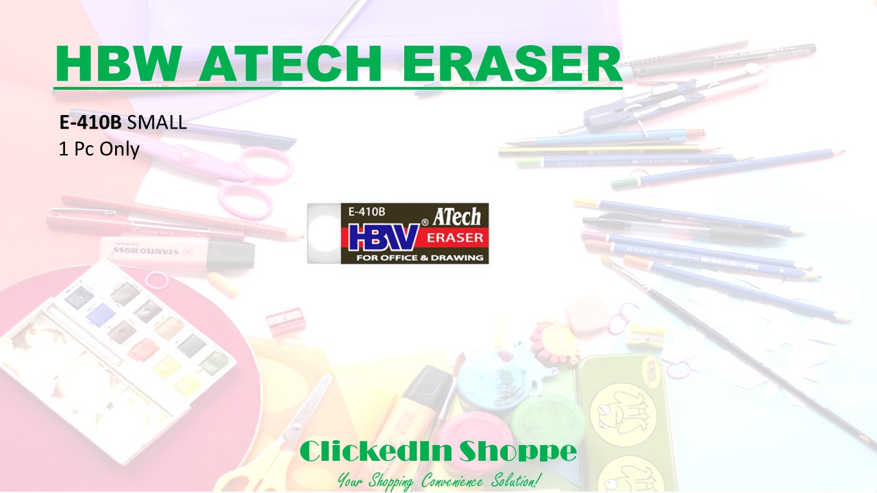 HBW ATECH Eraser E-310M Big/ E-410B Small 1 Pc Only For School Office ...